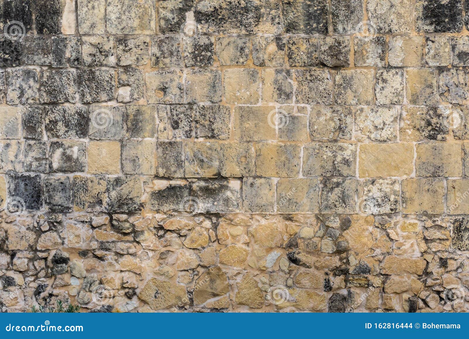 Dirty Old Building Bricks Wall Made of Limestone Stock Photo - Image of ...