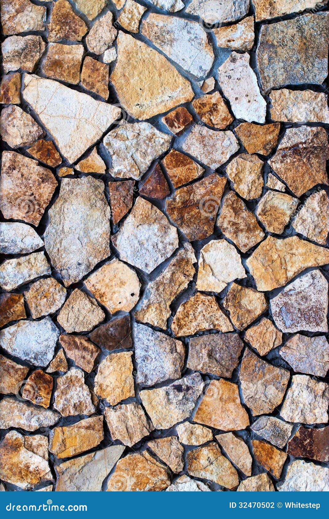 Masonry Wall of Colors Stones with Irregular Pattern Stock Photo ...