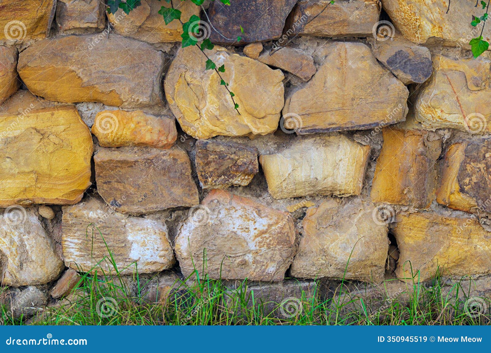 The Masonry of the Wall is Made of Natural Layered Stones, between ...