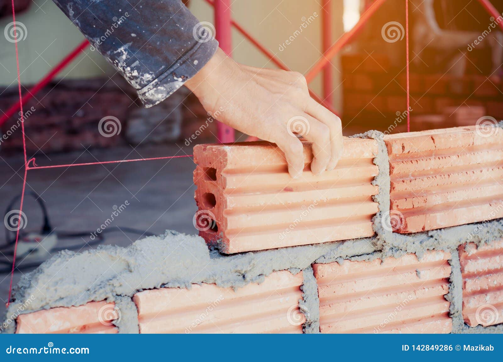 Masonry Work stock photo. Image of masonry, mason, cement - 142849286