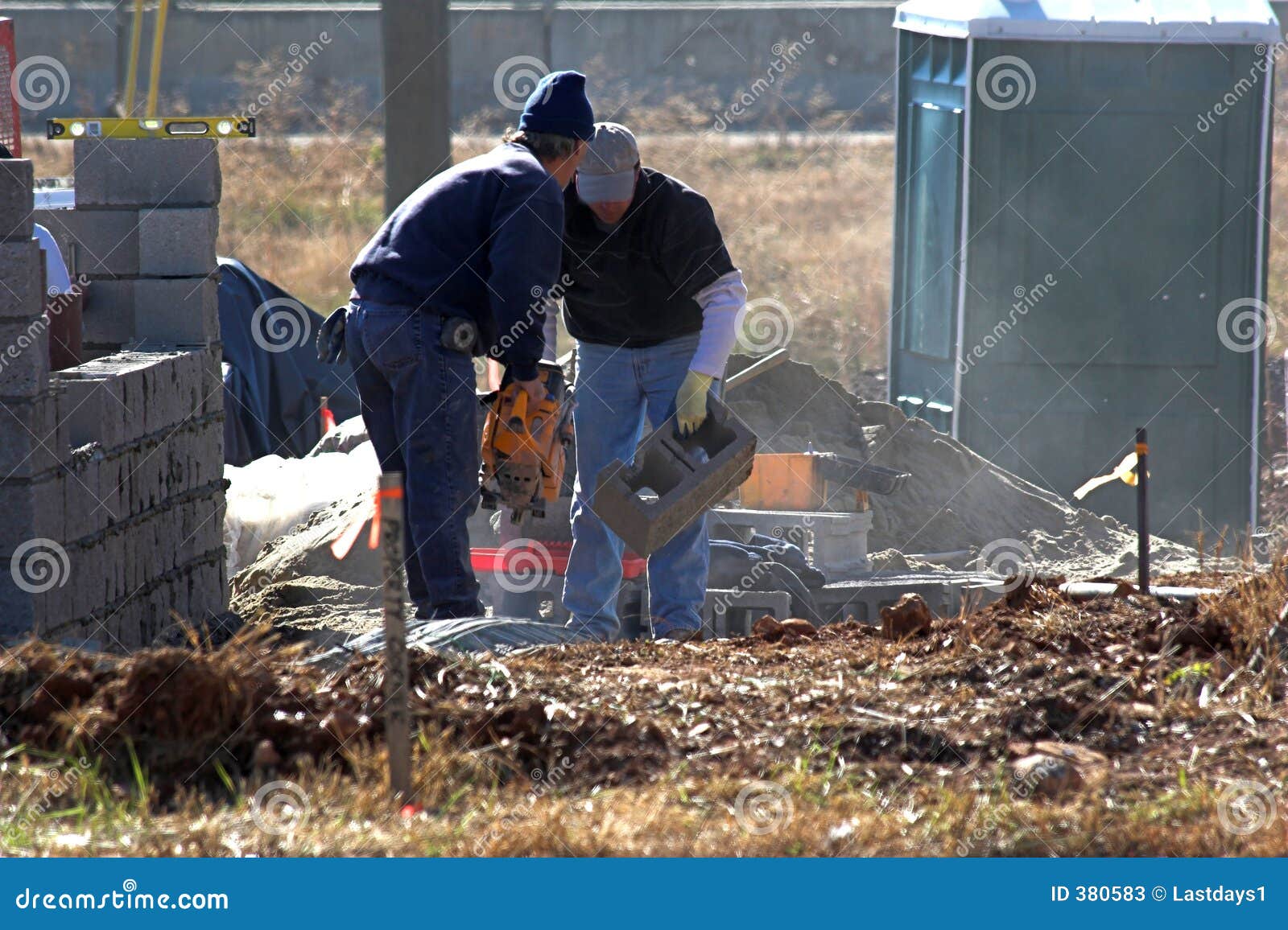 Masons Working stock image. Image of helper, path, team - 380583