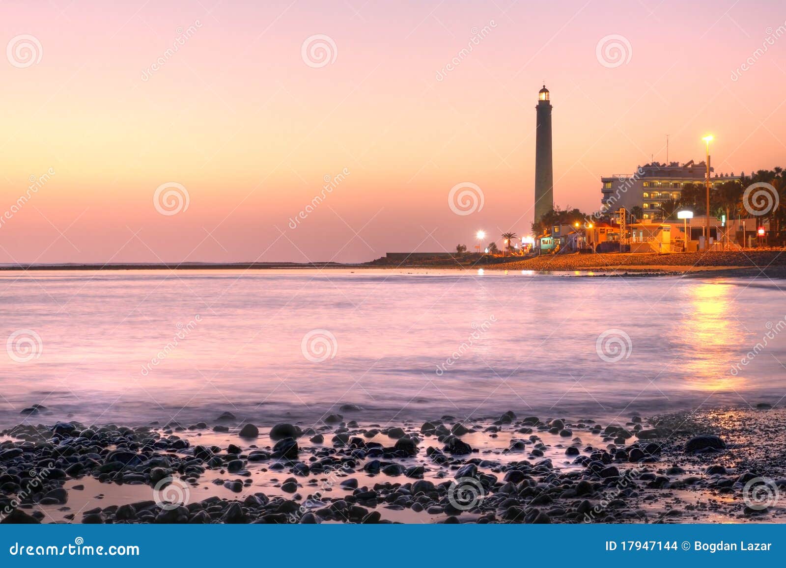 Maspalomas Lighthouse, Gran Canaria, Spain Stock Photo - Image of ...