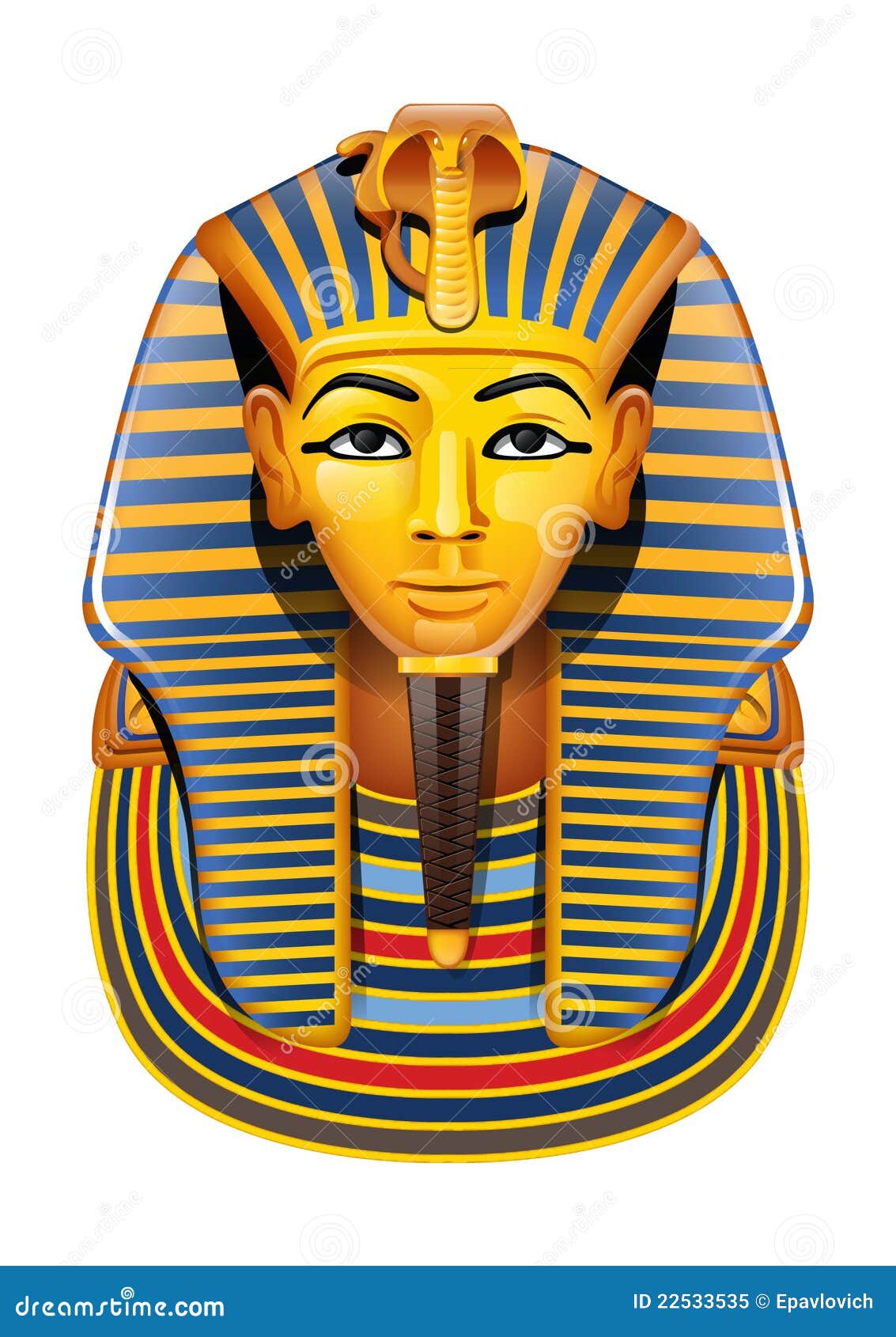 Masque De L'Egypte Pharaon De Vecteur Illustration Stock - Illustration ...
