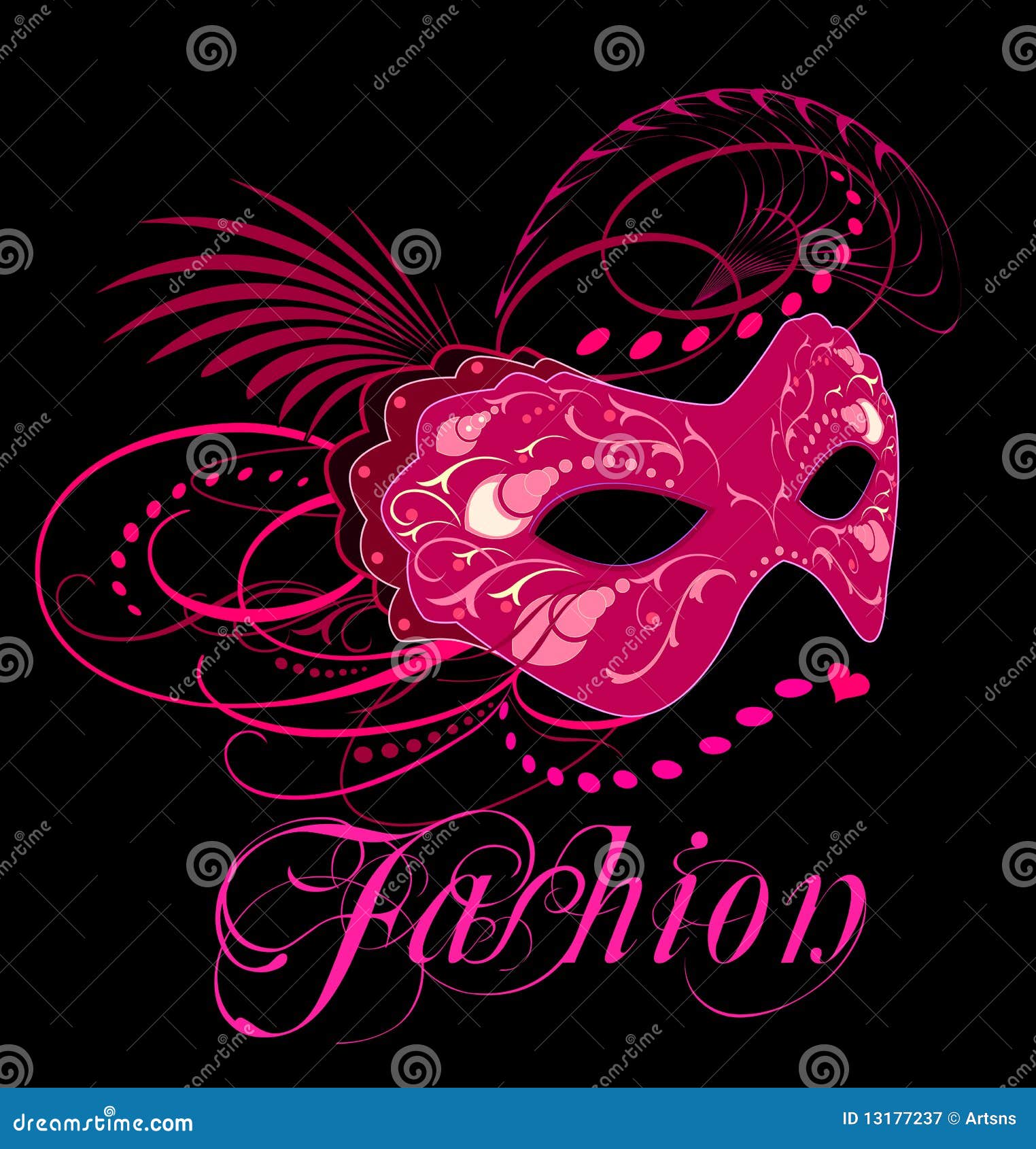 Masque rouge illustration de vecteur. Illustration du texture - 13177237