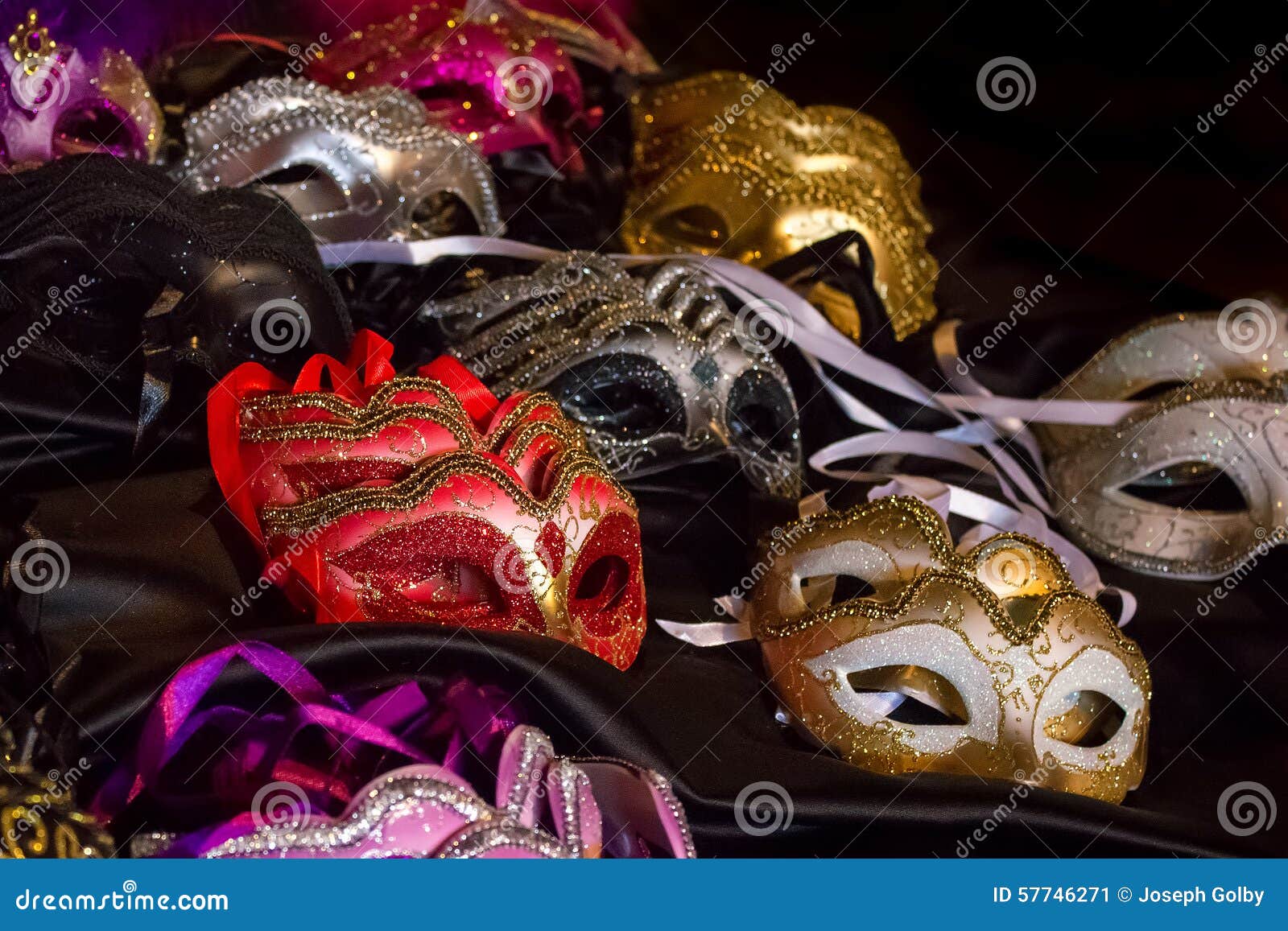 Fancy Dress Costume Party Masks. Masquerade Ball Stock Image - Image of ...