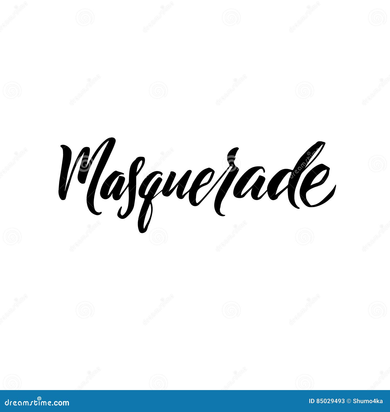Masquerade Calligraphy Iscription. Vector Illustration Stock Vector ...