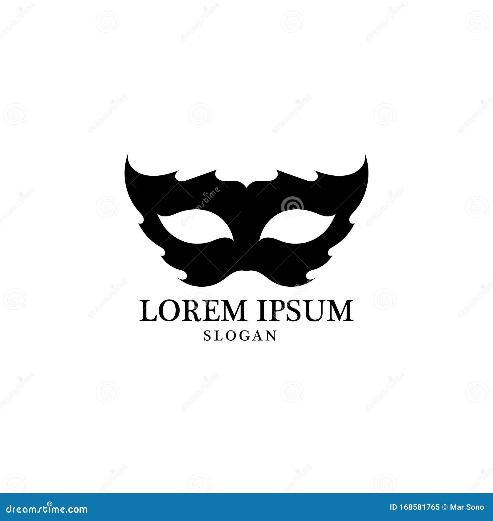 Masquerade Carnival Mask Icon and Symbol Logo Stock Vector ...