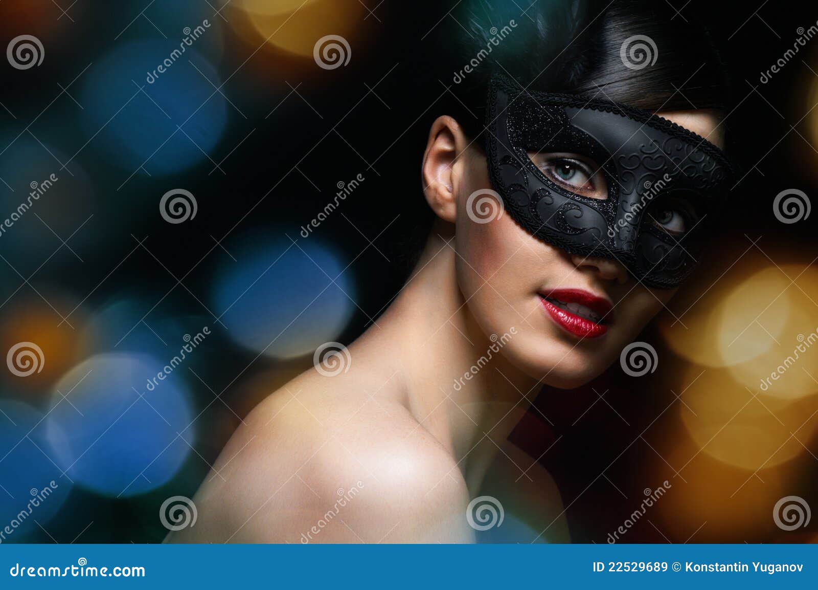 Masquerade Mask And Fan Isolated On A White Background Royalty-Free ...