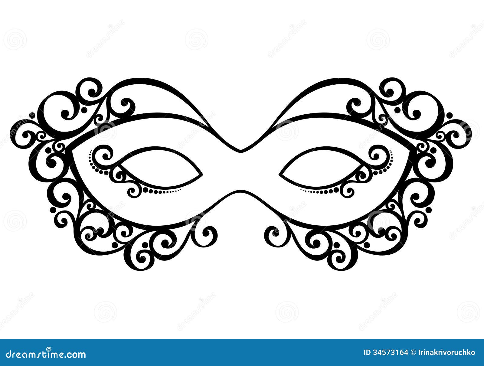 Masquerade Mask stock vector. Illustration of decor, party - 34573164
