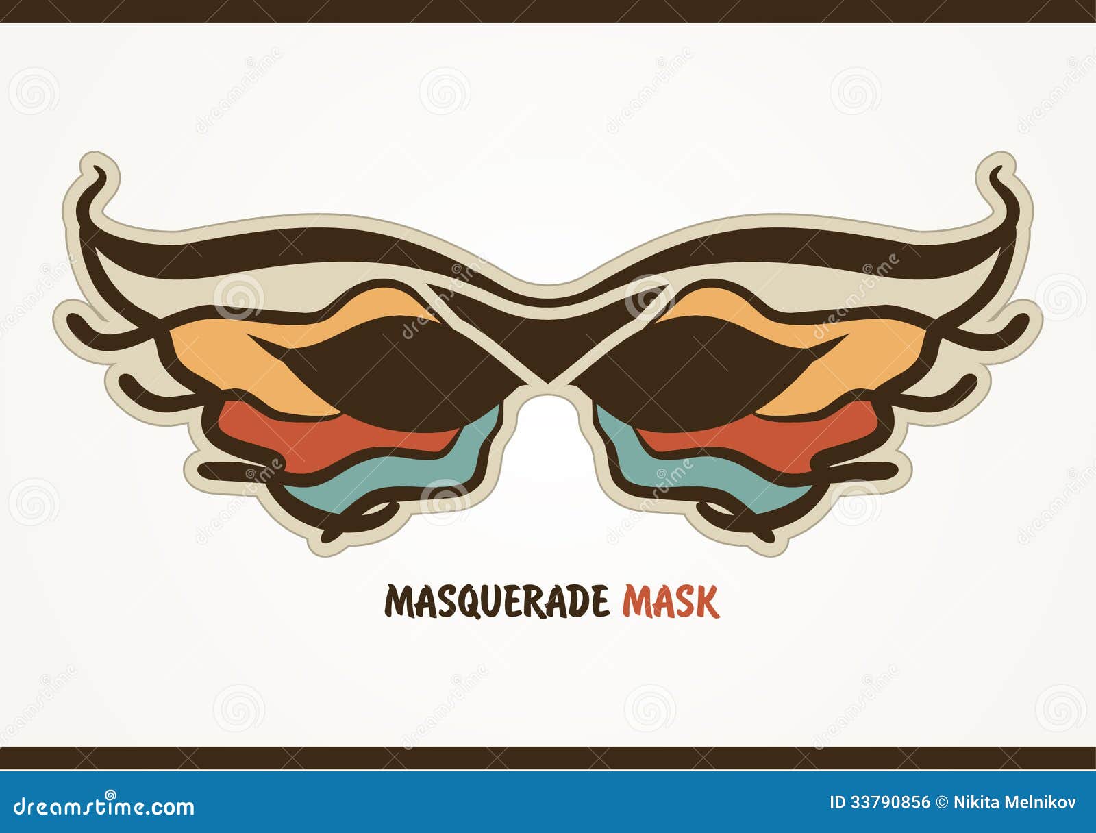 Masquerade Mask stock vector. Illustration of disguise - 33790856