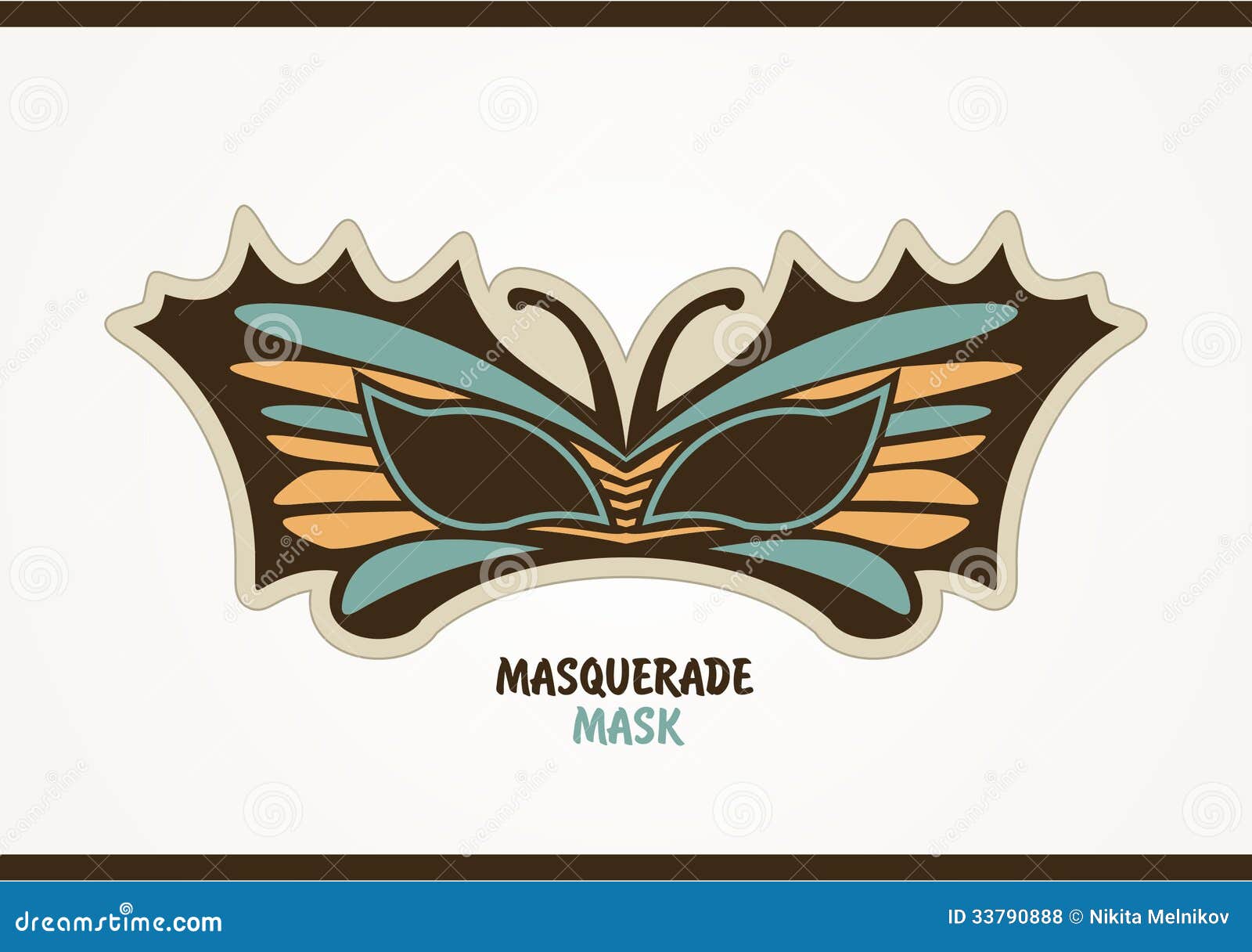 Masquerade Mask. stock vector. Illustration of classical - 33790888