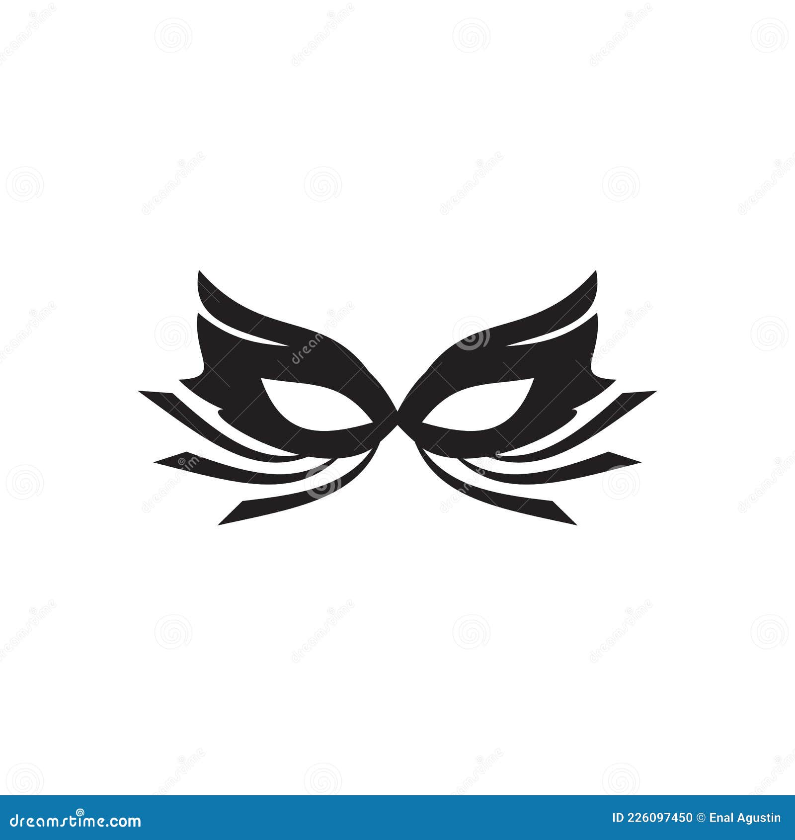Masquerade Mask Logo Design Template Stock Vector - Illustration of ...
