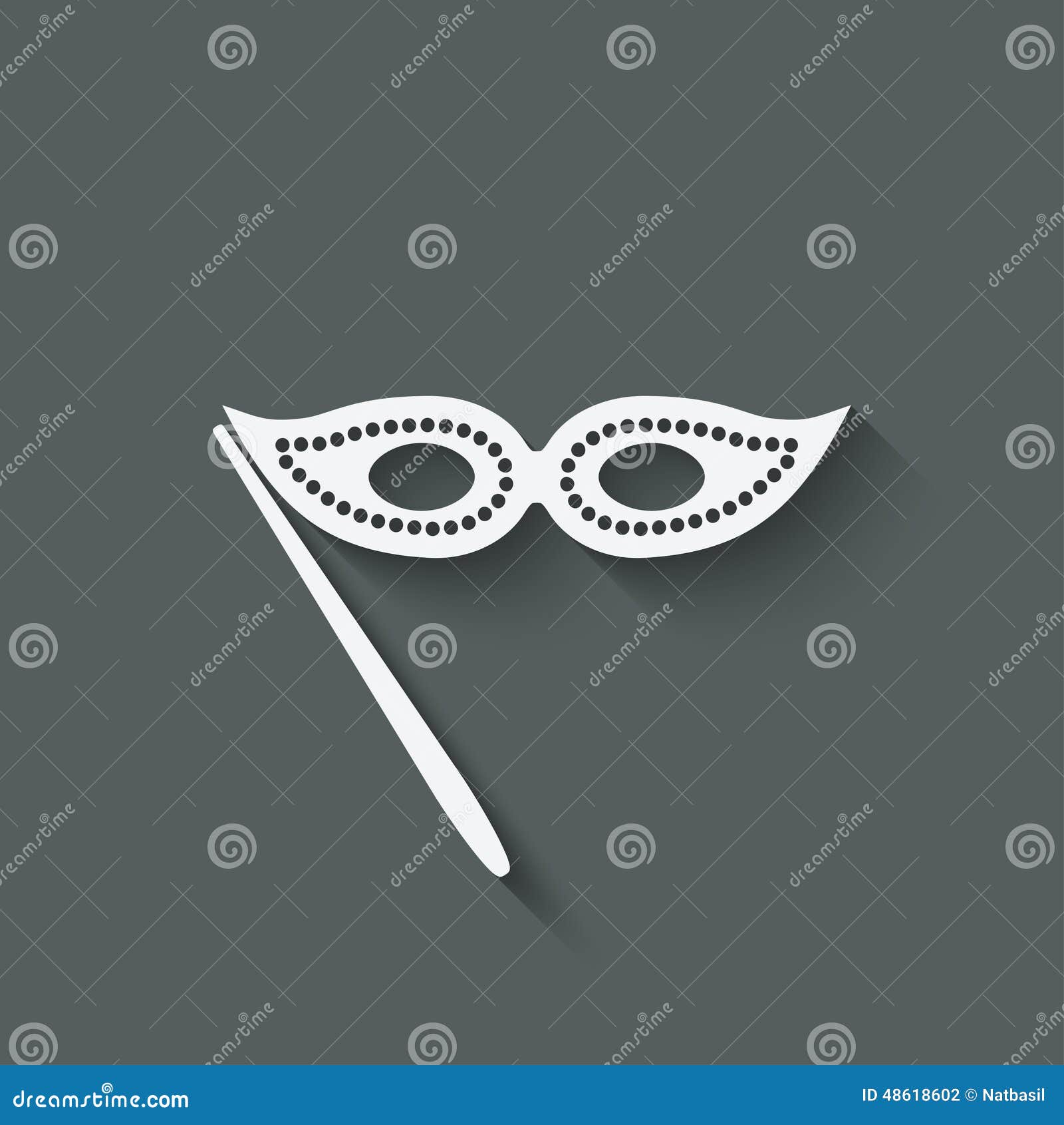 Masquerade mask symbol stock vector. Illustration of venetian - 48618602