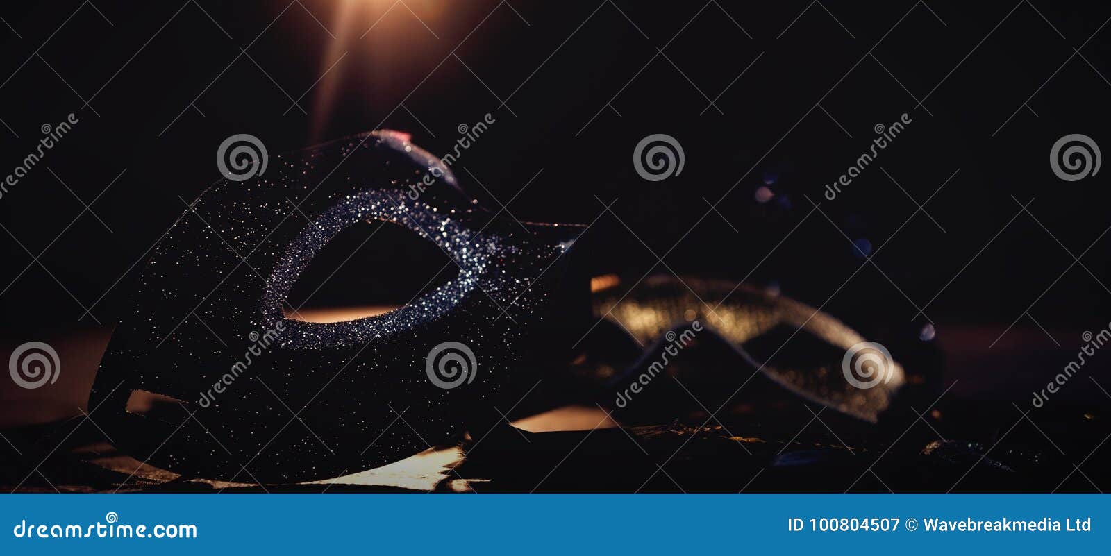 Masquerade masks on stage stock image. Image of glowing - 100804507