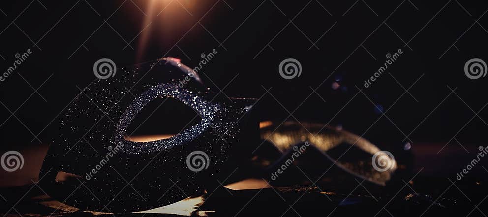 Masquerade masks on stage stock image. Image of glowing - 100804507