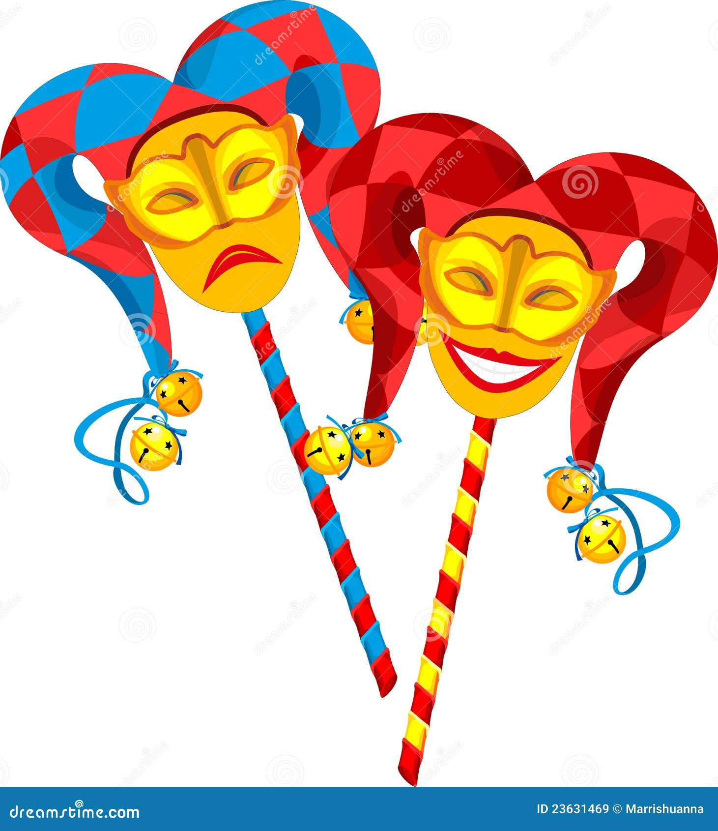 Masques de carnaval illustration de vecteur. Illustration of émotions ...