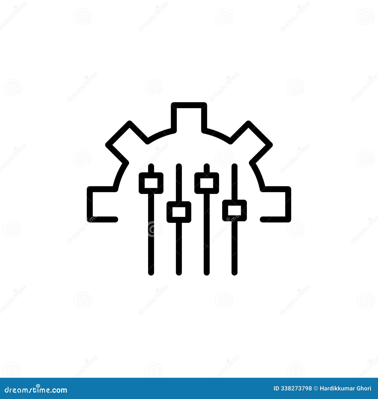 Mass Customization Icon Isolated on White Background Stock Vector ...