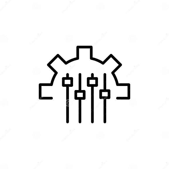 Mass Customization Icon Isolated on White Background Stock Vector ...