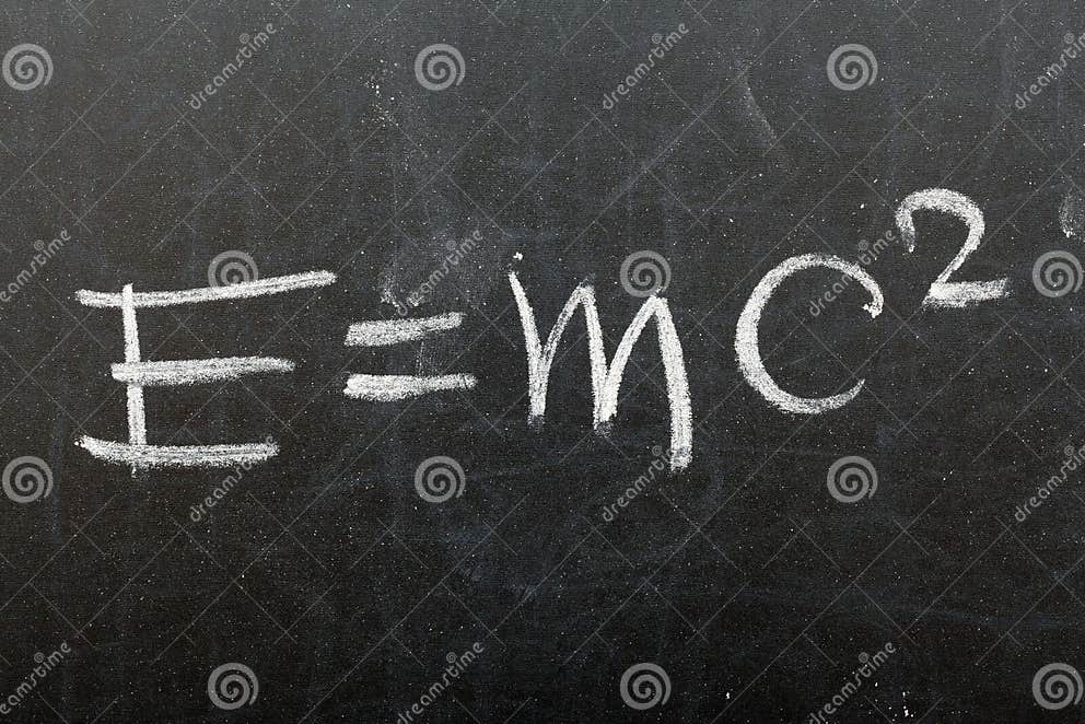 Mass energy equation stock photo. Image of chalkboard - 40281908