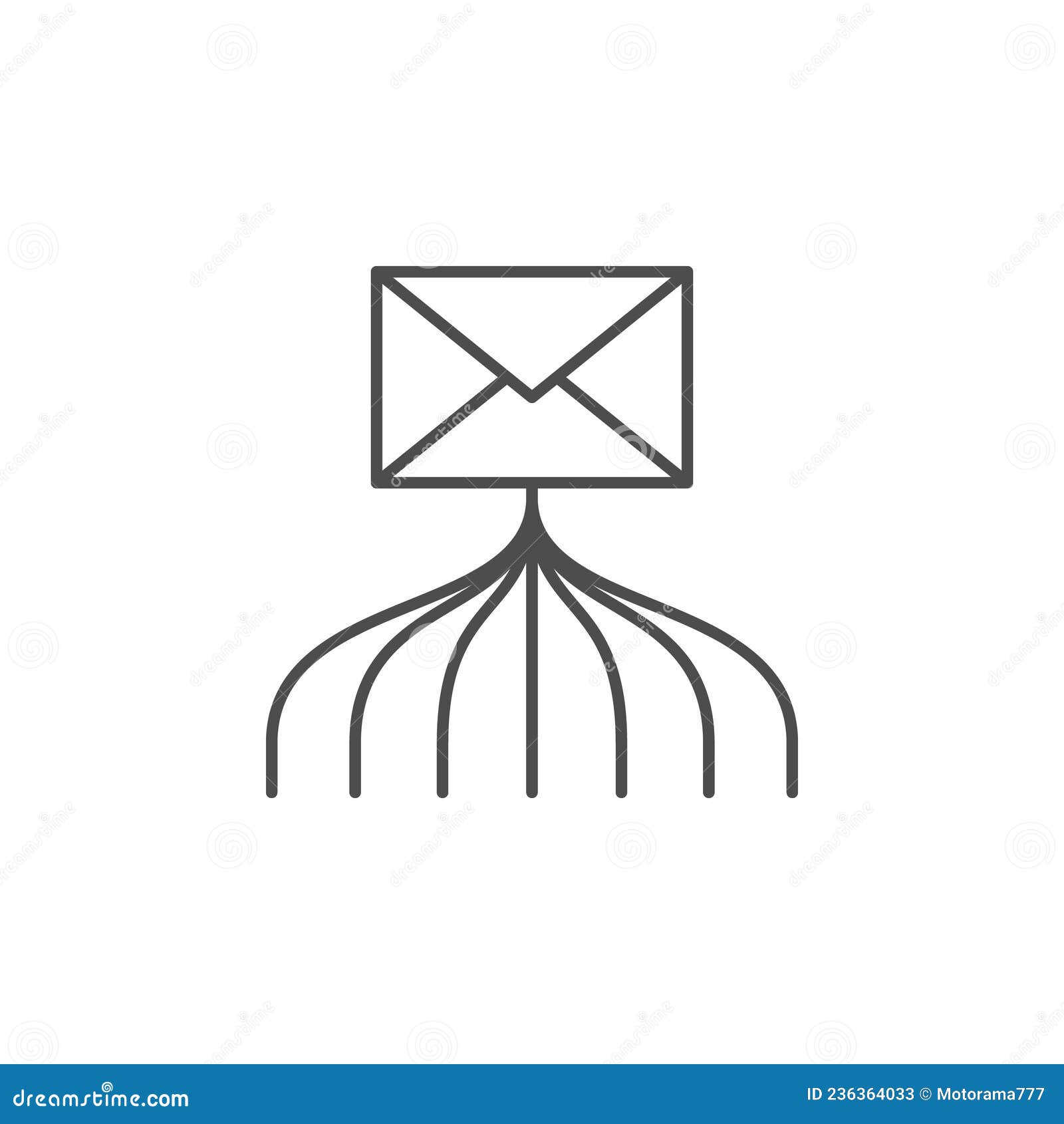 Mass Mailing Line Outline Icon Stock Vector - Illustration of line ...