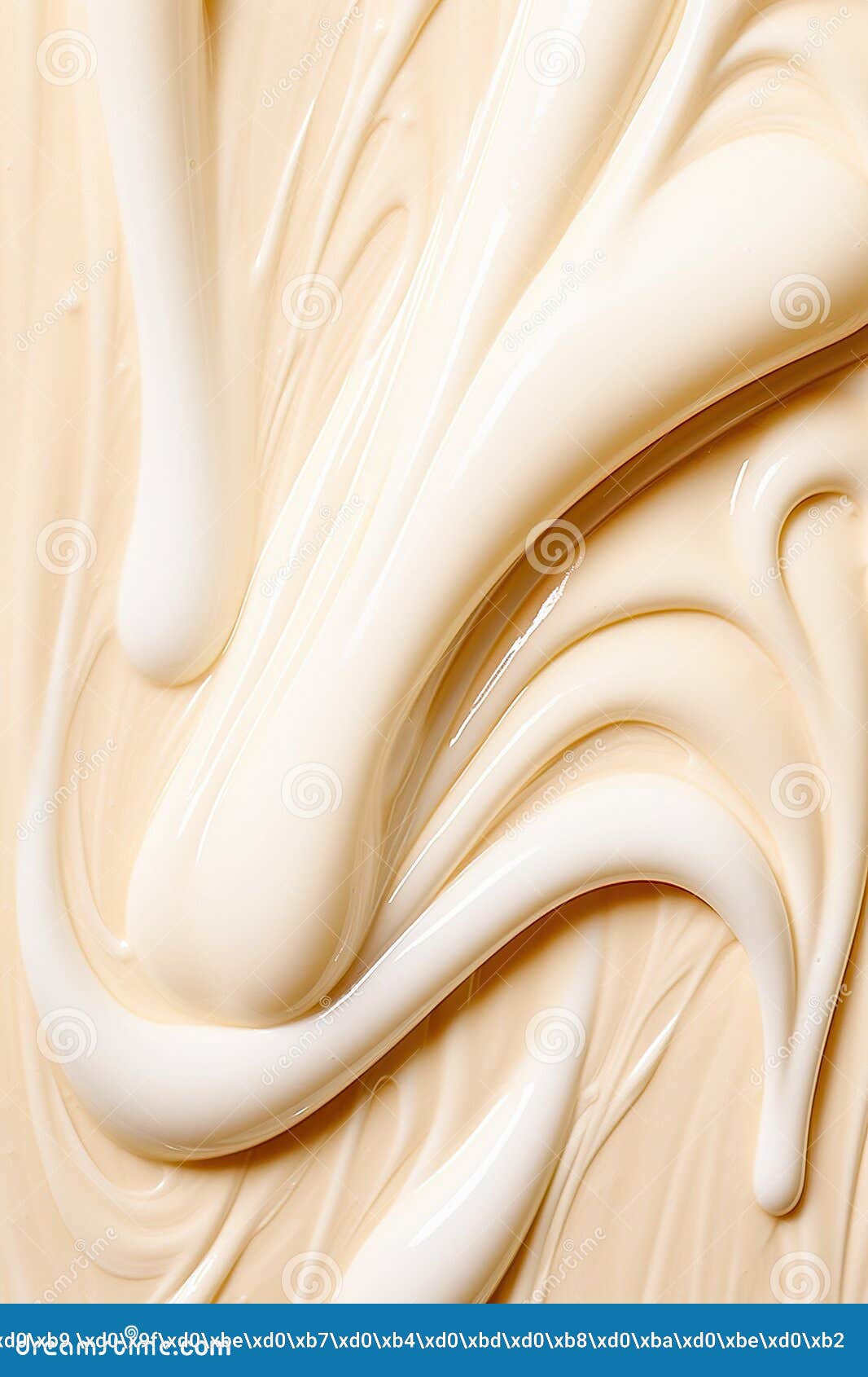 A Mass of Melted White Chocolate. Wave Pattern Stock Image - Image of ...
