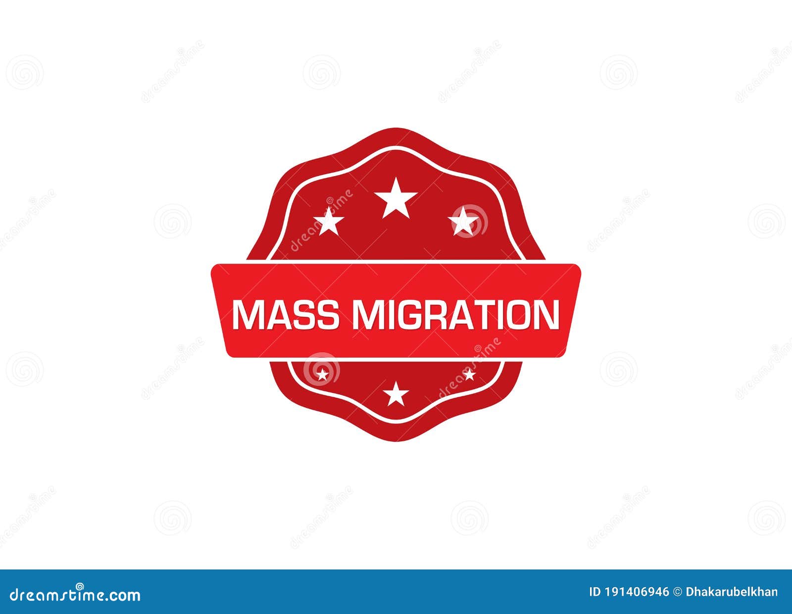 Mass Migration Label Sticker,Mass Migration Badge Sign Stock Vector ...