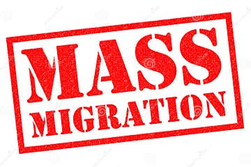 MASS MIGRATION stock illustration. Illustration of button - 87242400