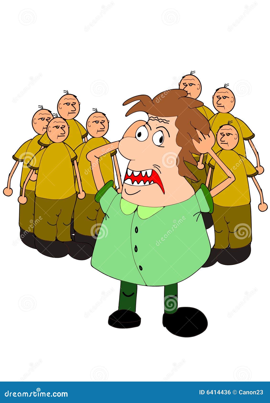 Mass phobia stock vector. Illustration of fear, phobia - 6414436