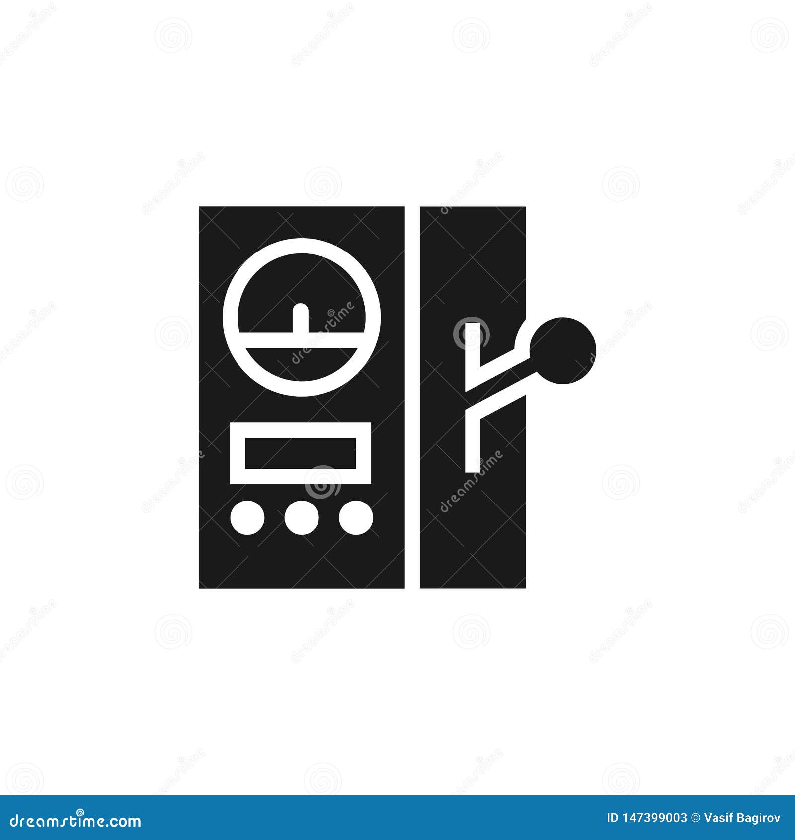 Mass Production, Control Panel Icon - Vector. Simple Element ...