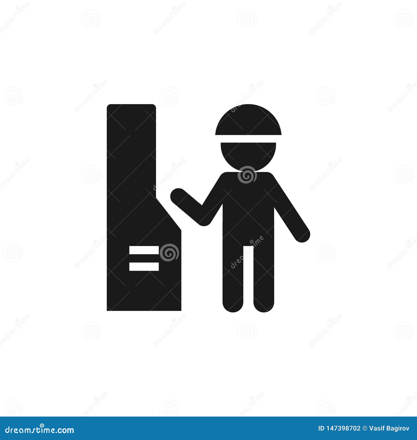 Mass Production, Engineer Icon - Vector. Simple Element Illustration ...