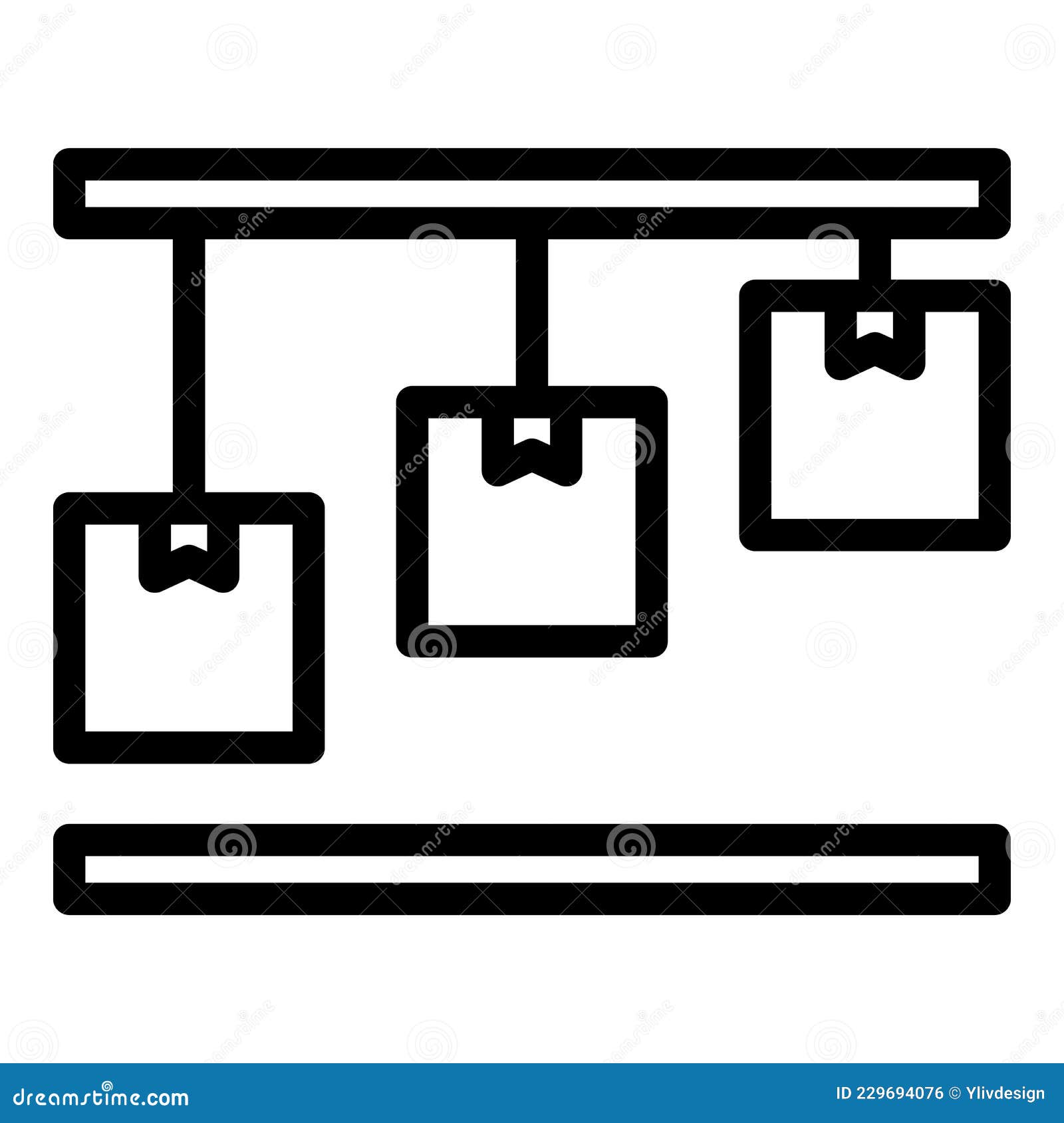 Mass Production Process Icon Outline Vector. Factory Assembly Stock ...
