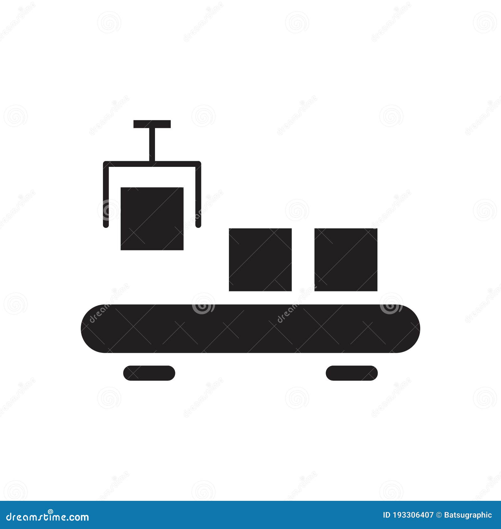 Mass Production Vector Icon Logo Design Stock Vector - Illustration of ...