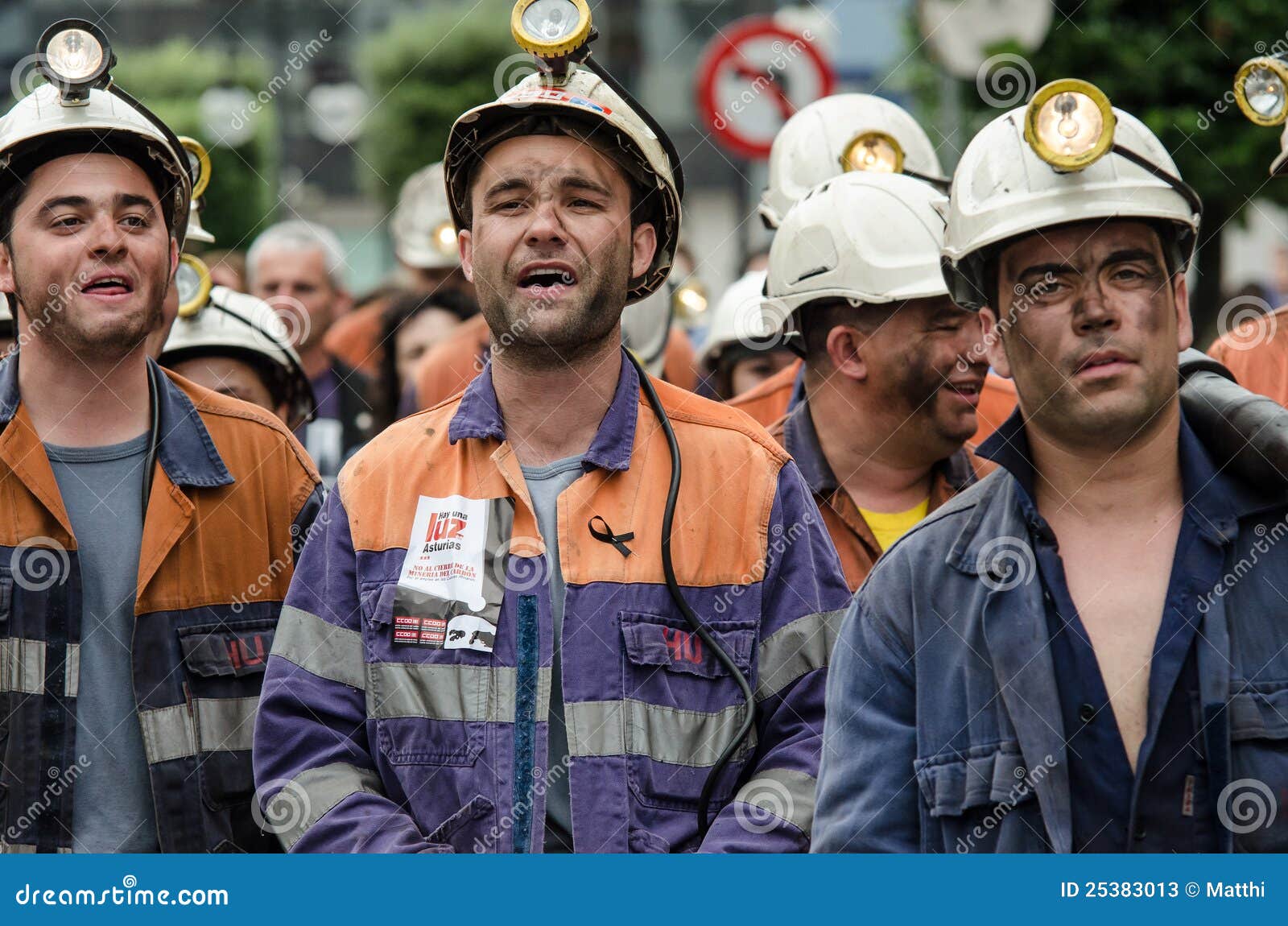 Mass Rally in Defense of the Miners in Langreo Editorial Stock Photo ...
