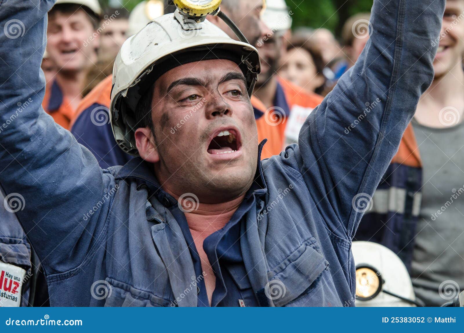 Mass Rally in Defense of the Miners in Langreo Editorial Photography ...
