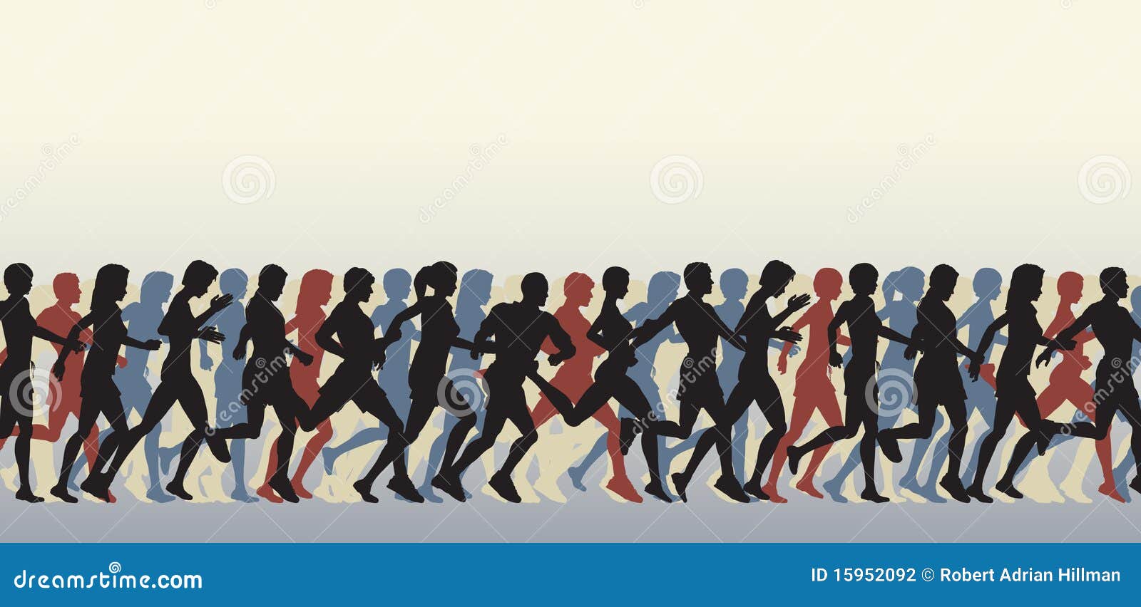 Mass runners stock vector. Illustration of foreground - 15952092