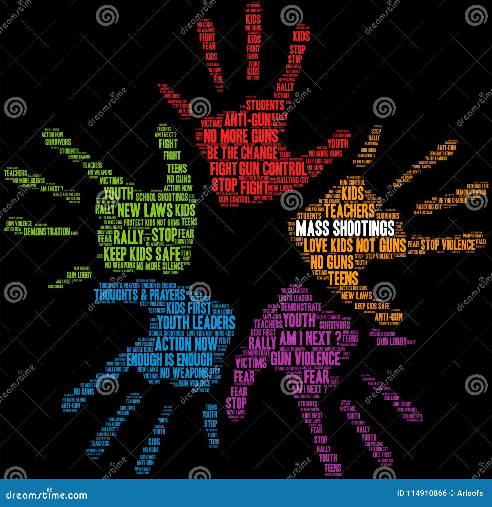 Mass Shootings Word Cloud Vector Illustration | CartoonDealer.com ...