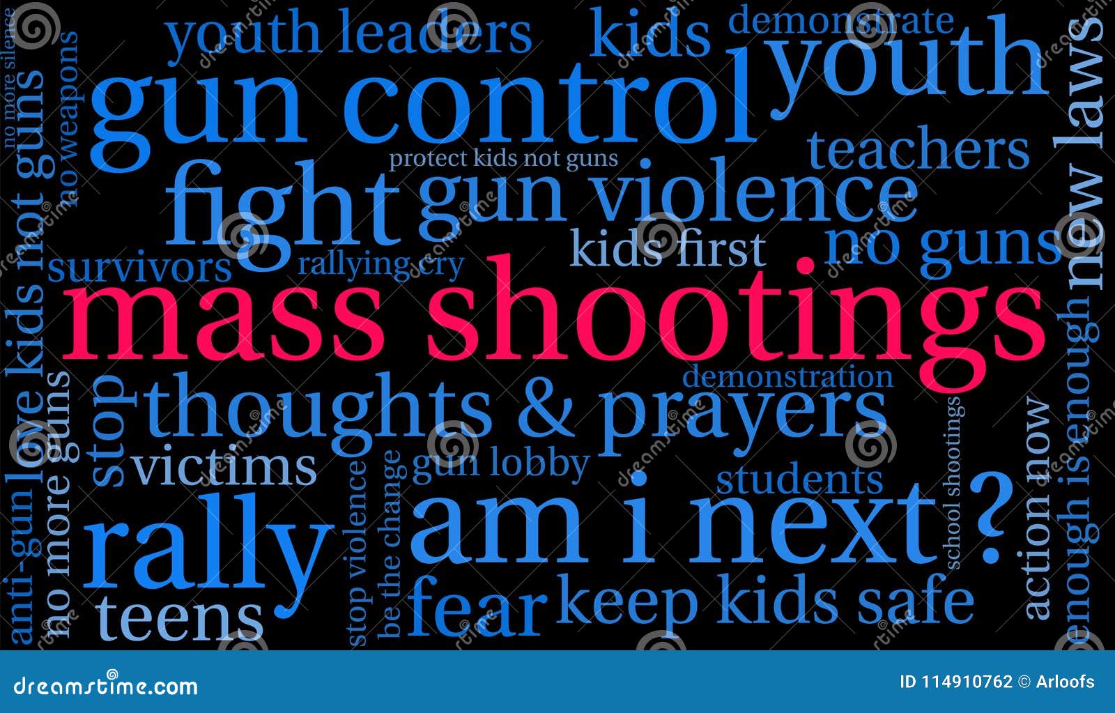 Mass Shootings Word Cloud stock vector. Illustration of teens - 114910762