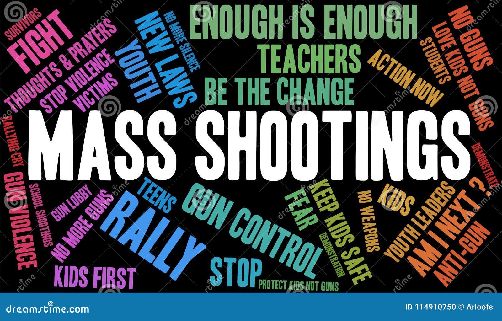 Mass Shootings Word Cloud stock vector. Illustration of laws - 114910750