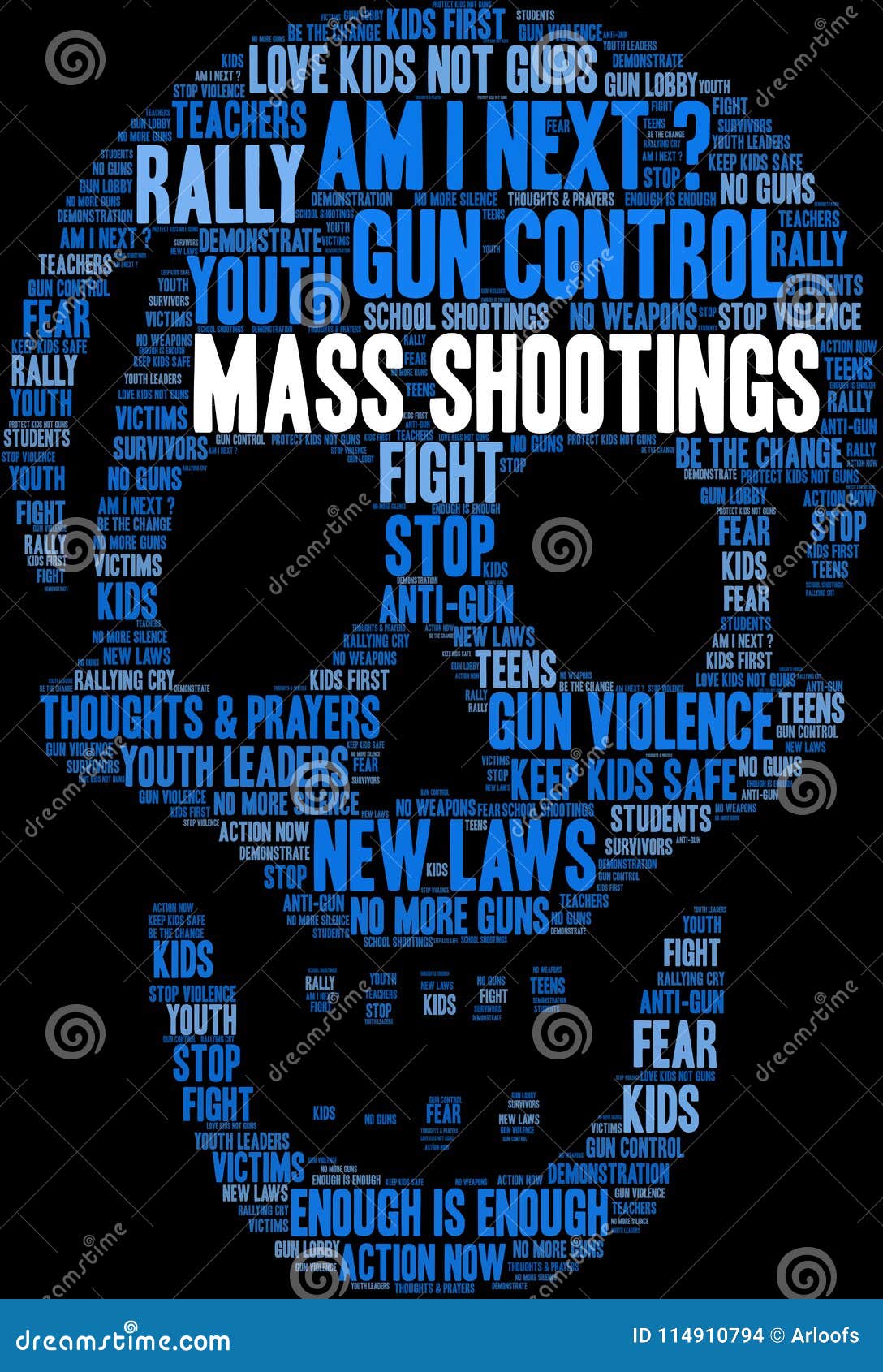 Mass Shootings Word Cloud Vector Illustration | CartoonDealer.com ...