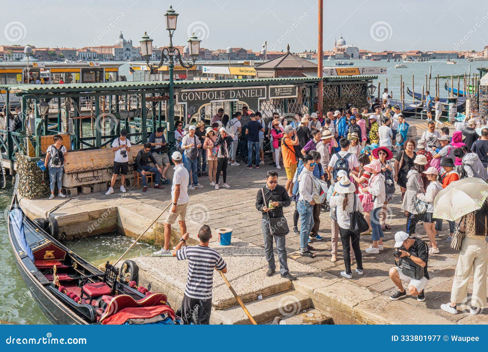Mass Tourism - Crowds Of Tourists Climbing Up The Cascades Of A ...