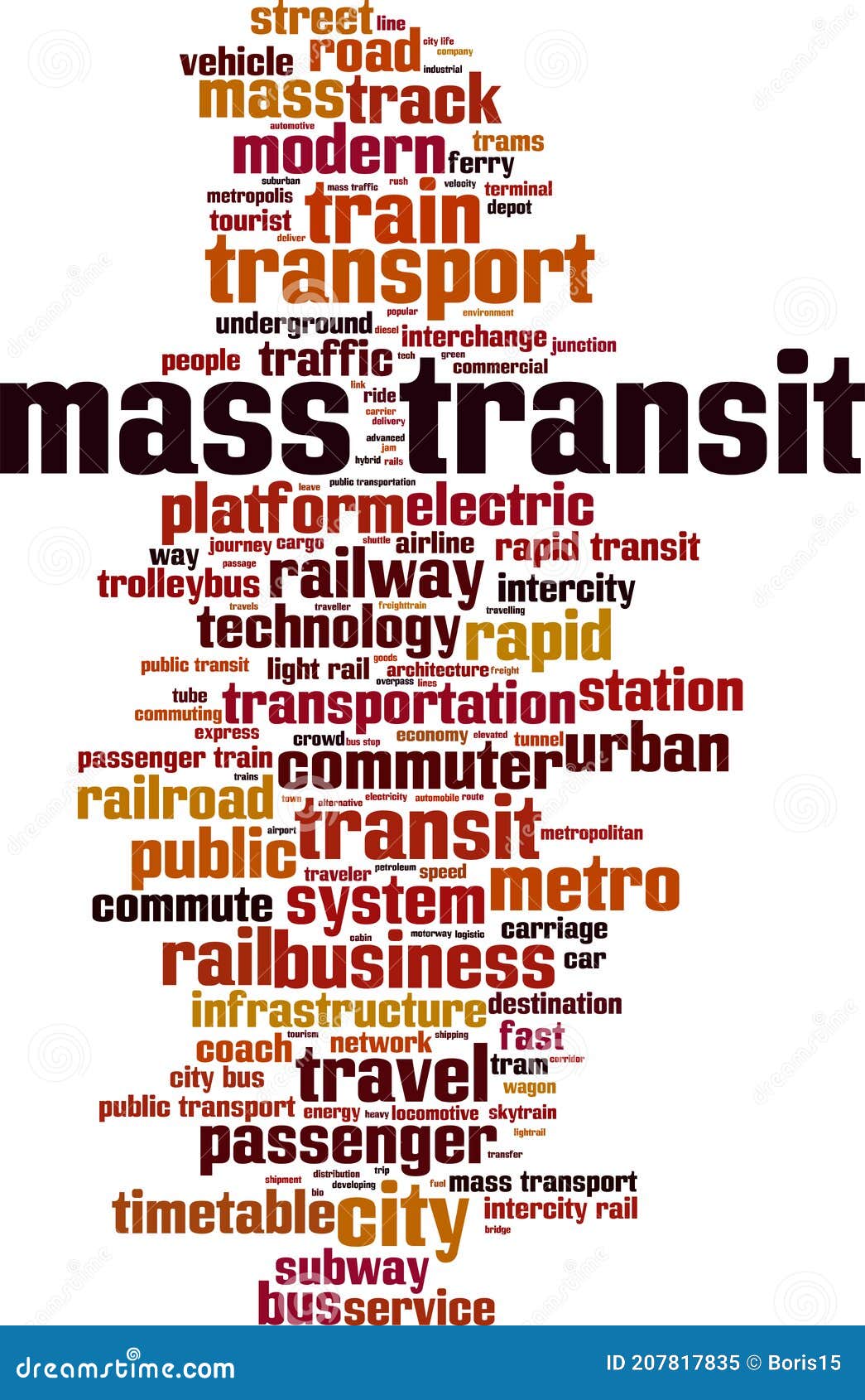 Mass transit word cloud stock vector. Illustration of subway - 207817835