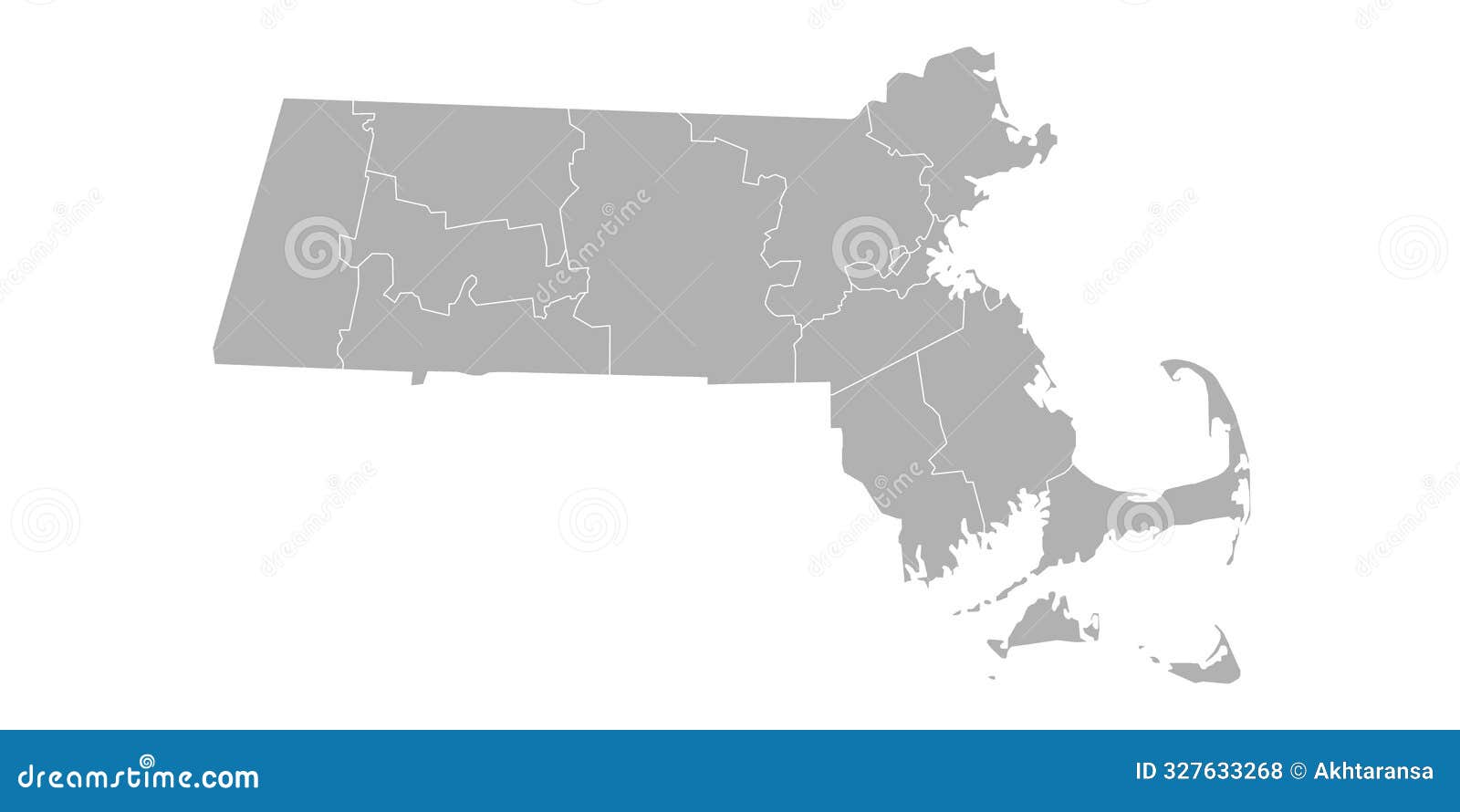Massachusetts Administrative Map Counties Map Of Massachusetts Blank Map Empty Map Of