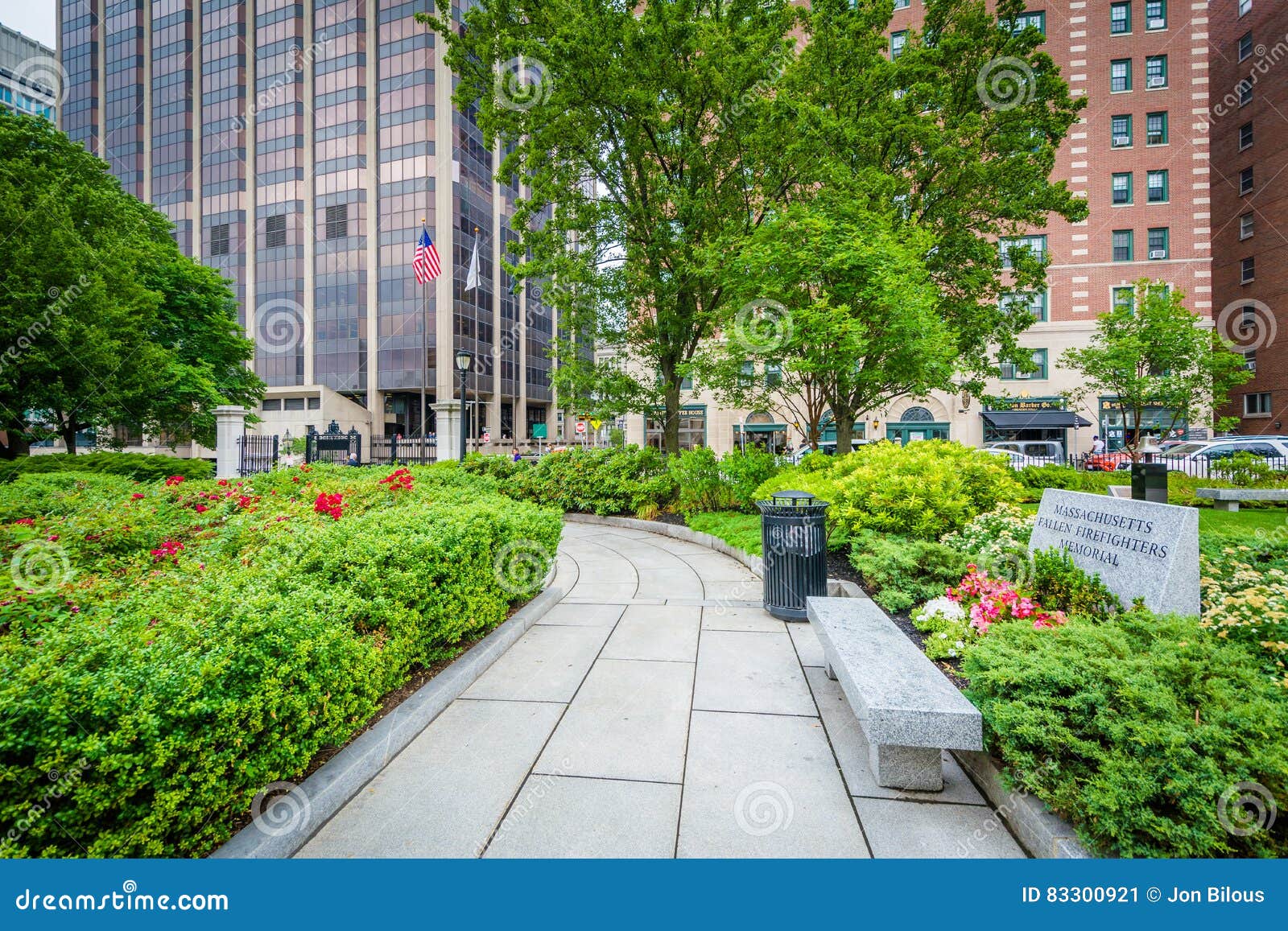The Massachusetts Fallen Firefighters Memorial, in Beacon Hill ...