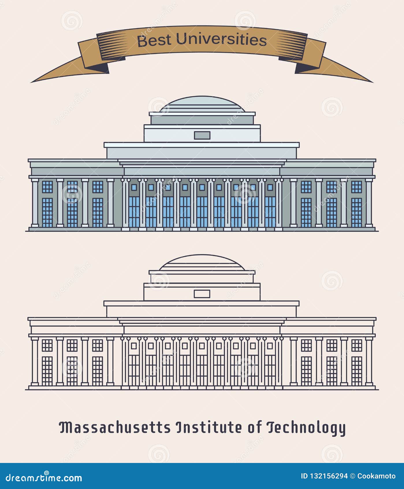 Massachusetts Institute of Technology O MIT Ilustración del Vector ...