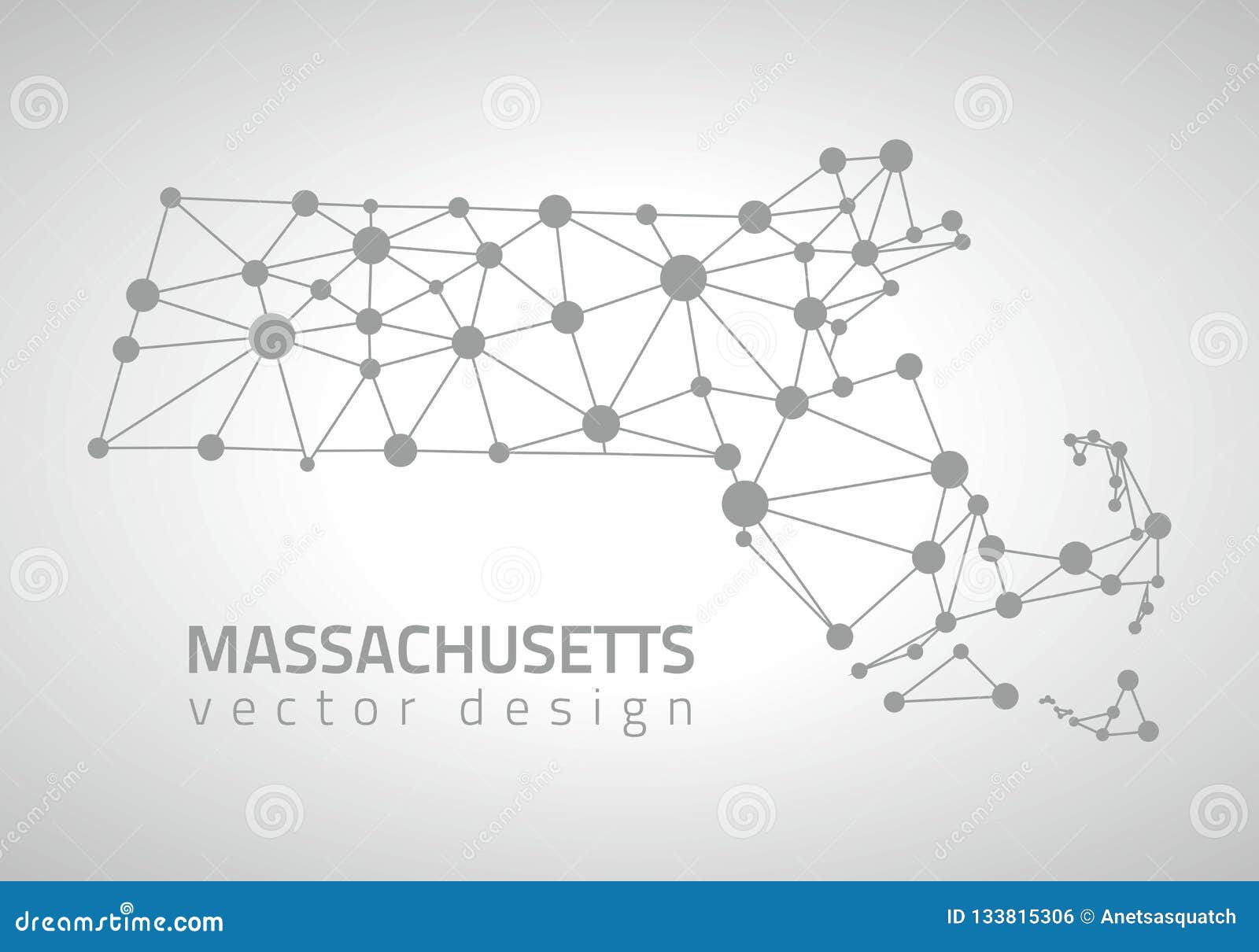 Massachusetts Outline Map State Shape USA America Borders Cartoon ...