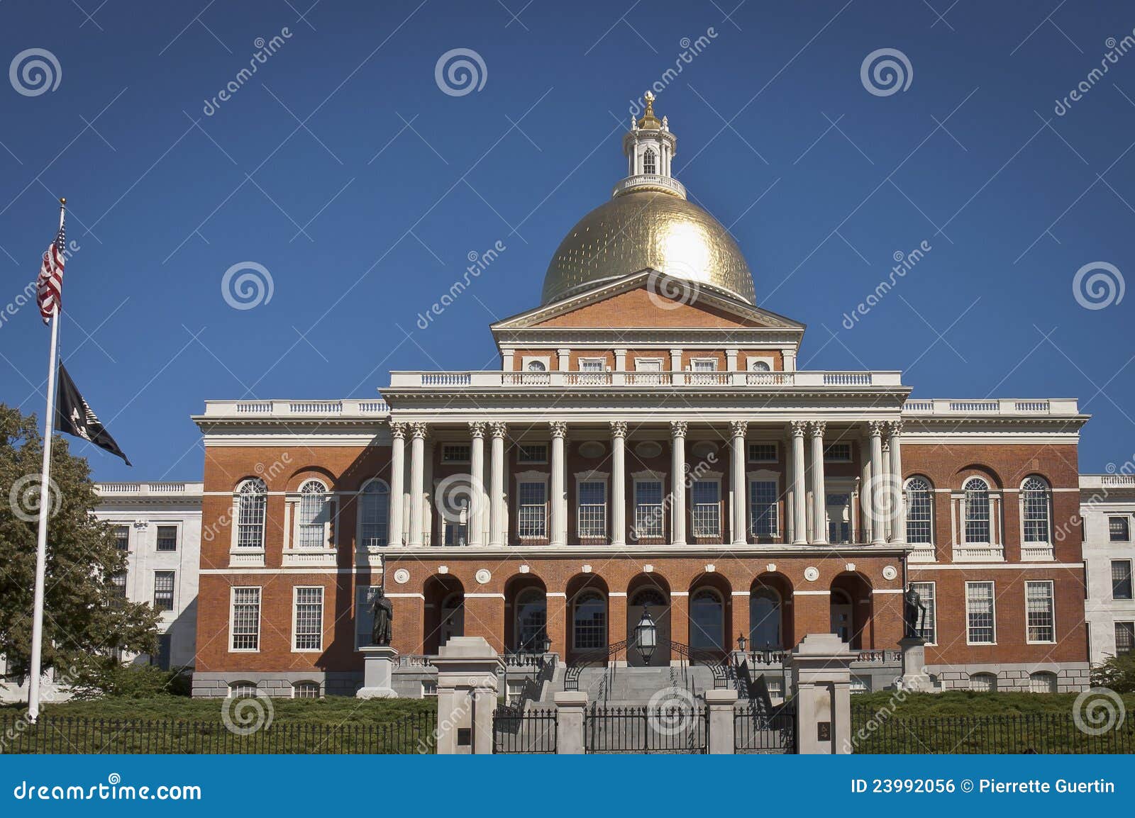 Massachusetts State House stock photo. Image of gate - 23992056