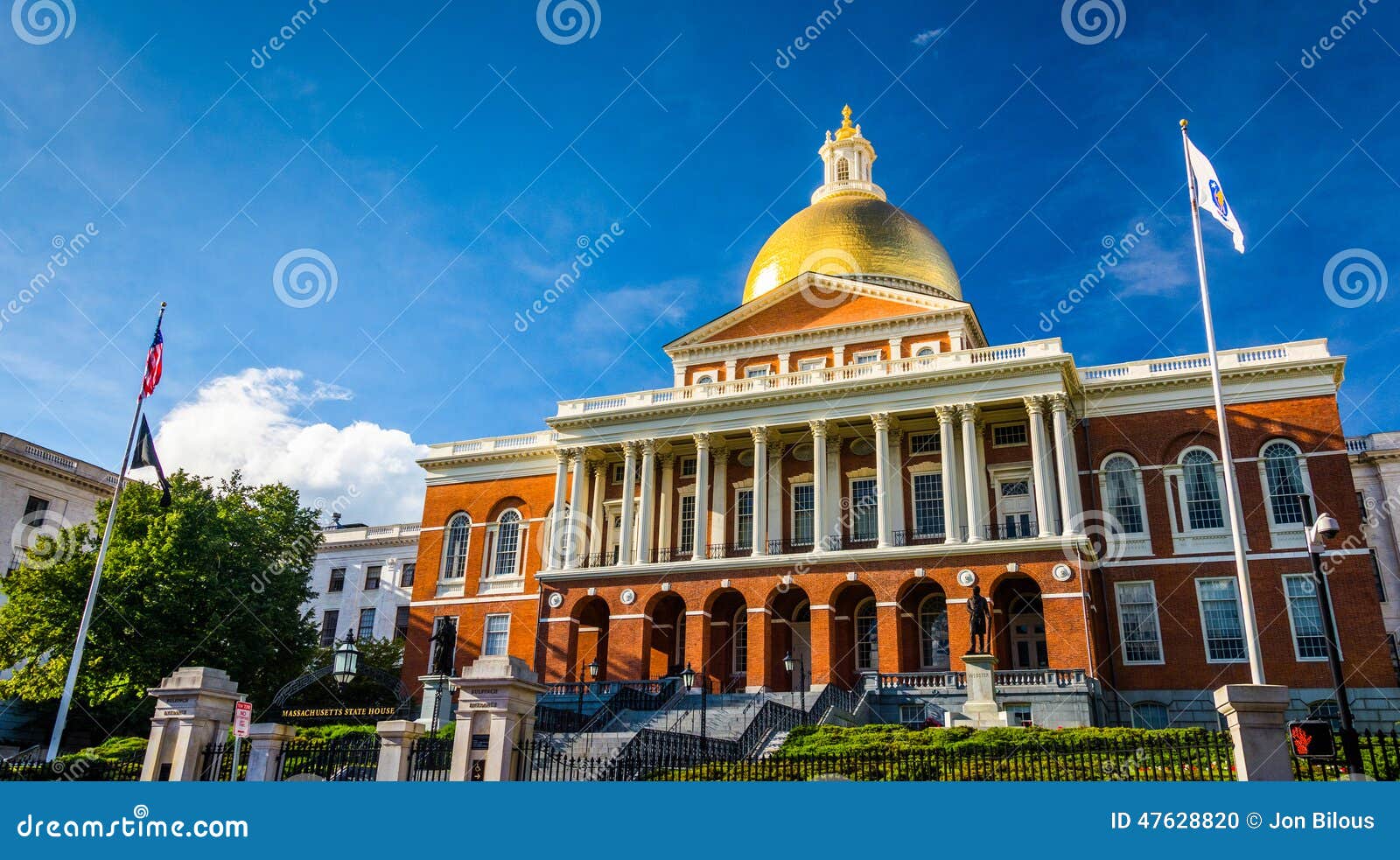The Massachusetts State House in Boston. Stock Photo - Image of boston ...