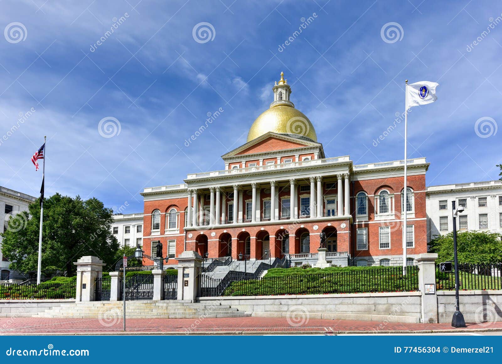 Massachusetts State House in Boston Stock Photo - Image of america ...