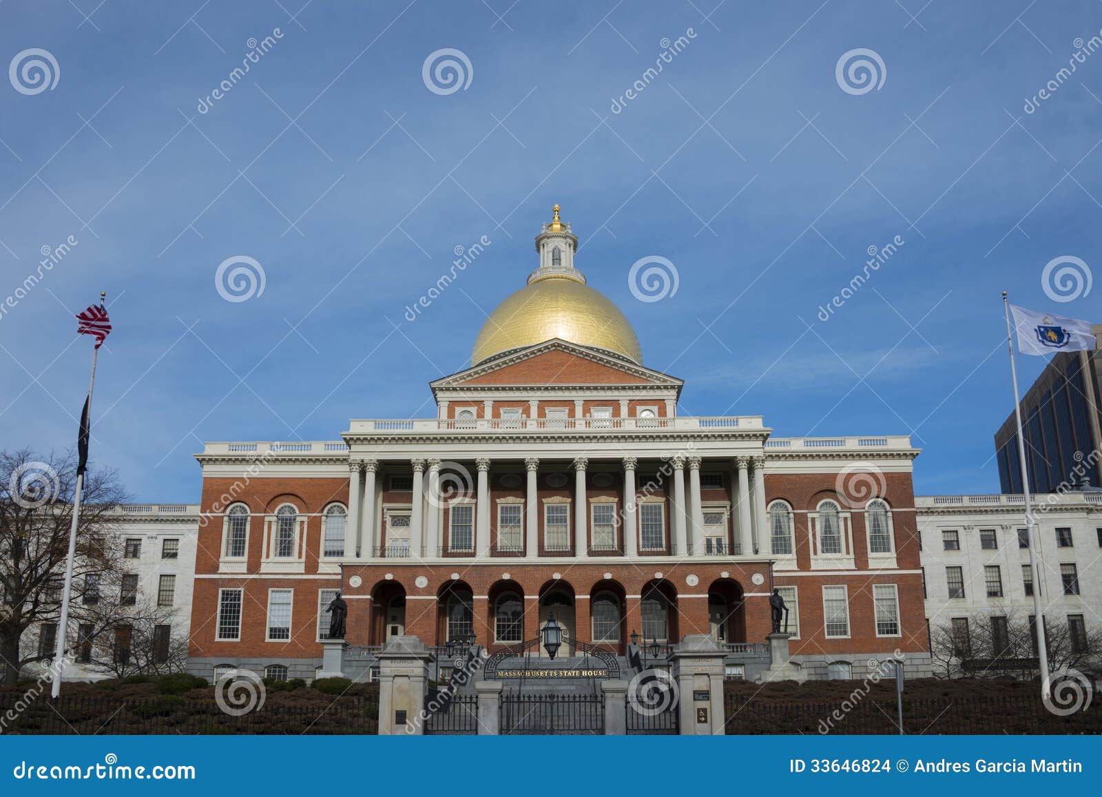 Massachusetts State House, Boston Stock Photo - Image of capitol, steps ...