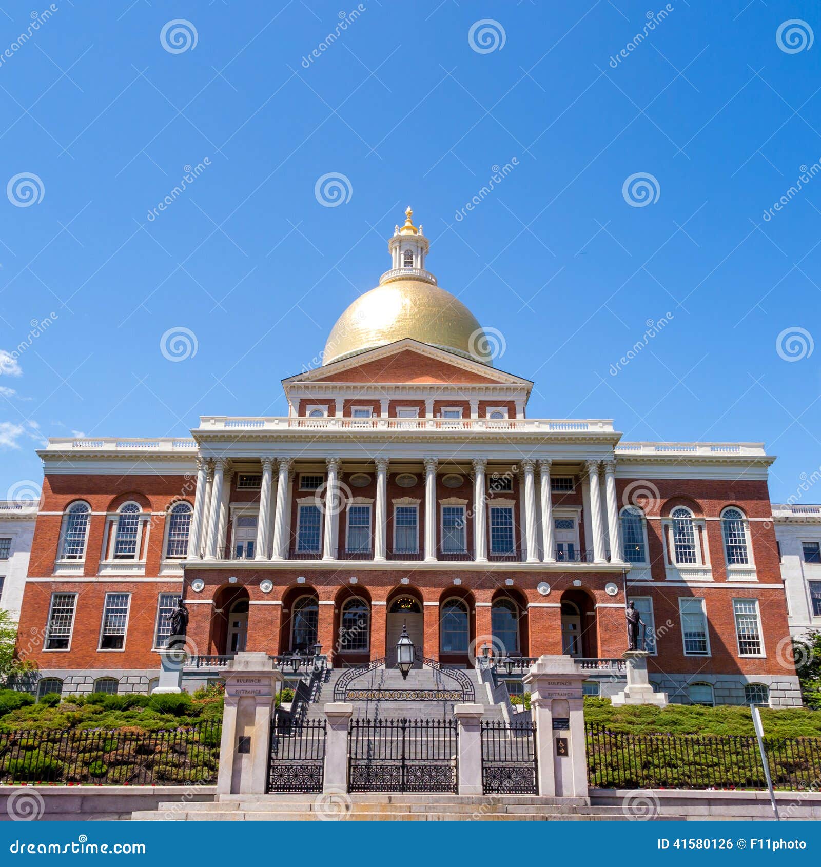 The Massachusetts State House in Boston. Stock Photo - Image of scenic ...